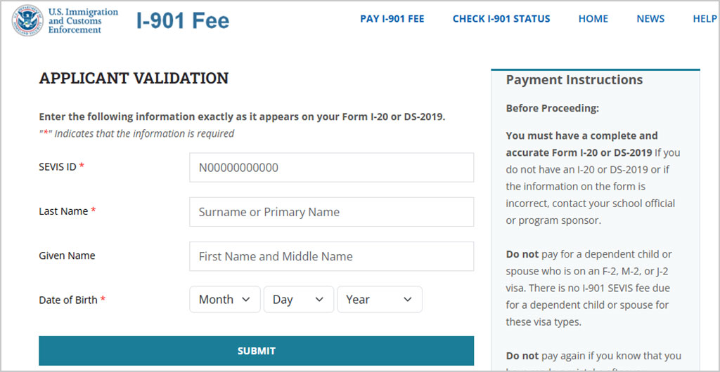 SEVIS FEE I-901 수수료 및 납부 방법 - 미국비자가이드